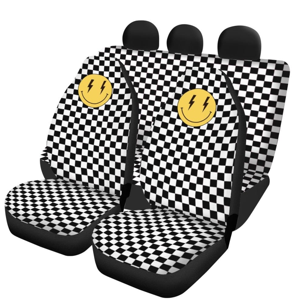 Cute Car Seat Covers - Checkered (Full Set) | Raiana’s Vibes – Raiana's ...