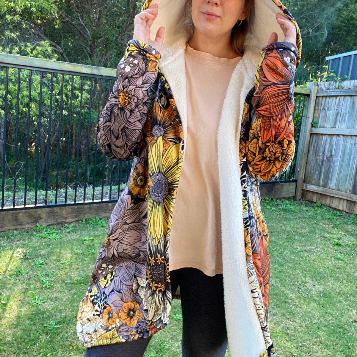 Fall Flowers Hooded Cloak, Floral Clothing | Raiana’s Vibes – Raiana's ...