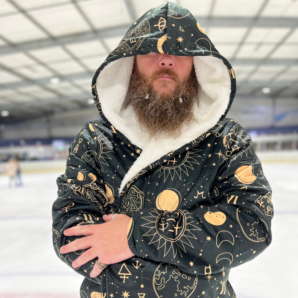 Black And Sand Celestial Hooded Cloak | Raiana’s Vibes – Raiana's Vibes